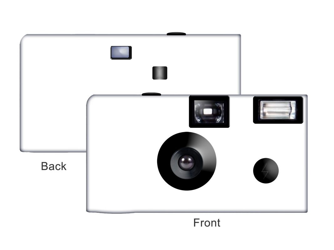 All White Custom Disposable Camera - Custom Camera Collection